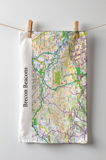 OS Map Tea-towel - Brecon Beacons National Park: : 5060995492704: hive ...