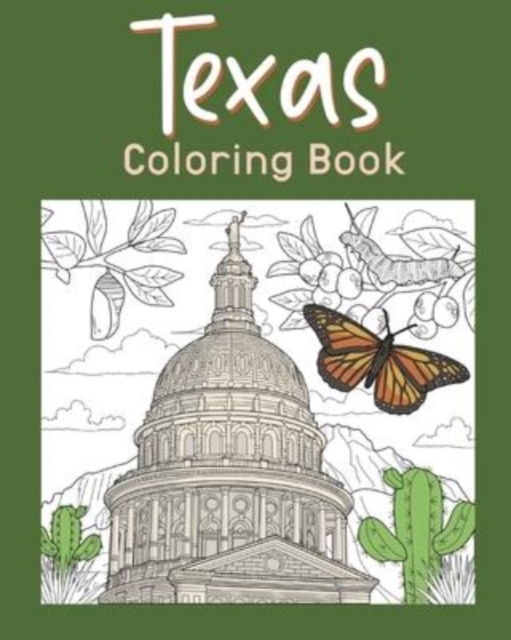 Texas Coloring Book : Painting on USA States Landmarks and Iconic ...