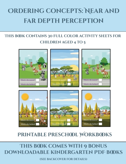 Printable Preschool Workbooks (Ordering concepts near and far depth ...