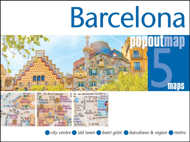 Barcelona PopOut Map : Pocket size, pop up map of Barcelona city centre ...